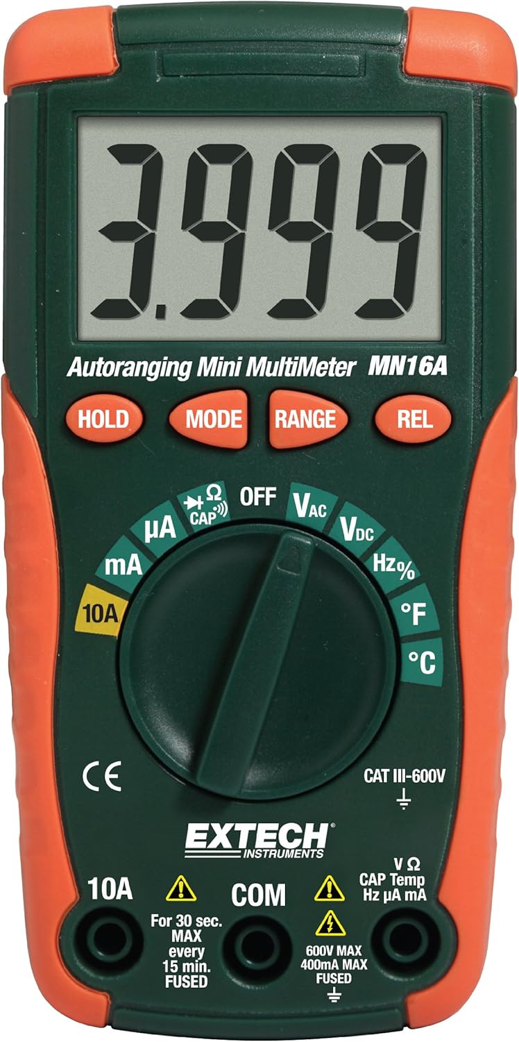 Extech Mini multímetro: Amazon.com.mx: Herramientas y Mejoras del Hogar