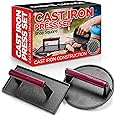 Amazon.com: Cast Iron Bacon Press 7" Round & Rectangle 8"x4" Cast Iron ...