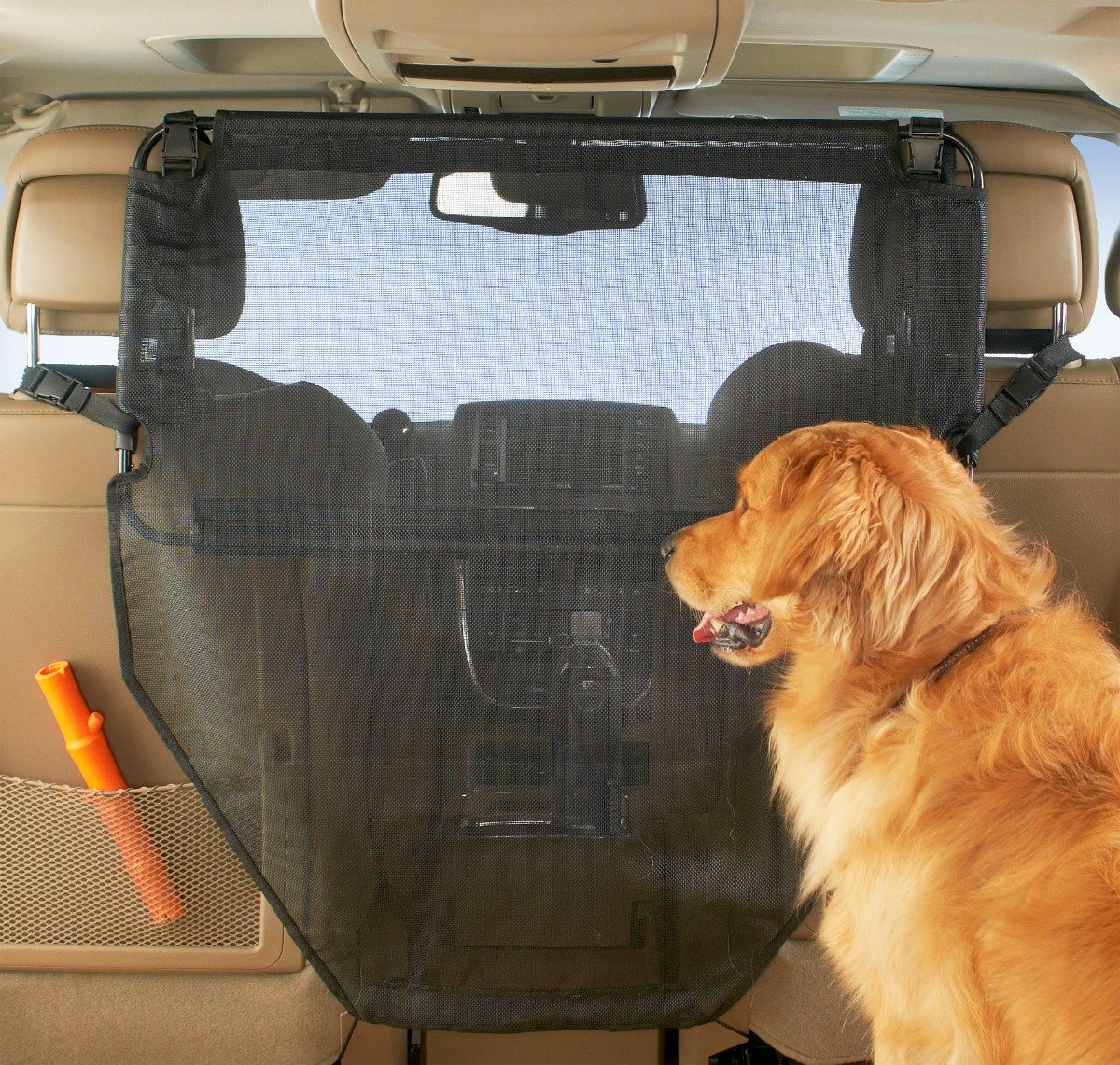 High Road Dog Car Barrier with Full View Mesh Cover and Padded Steel Frame