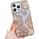 Amazon.com: KANGHAR Compatible with iPhone 15 Pro Max Case Glitter Bling Luxury Plating Gradient ...