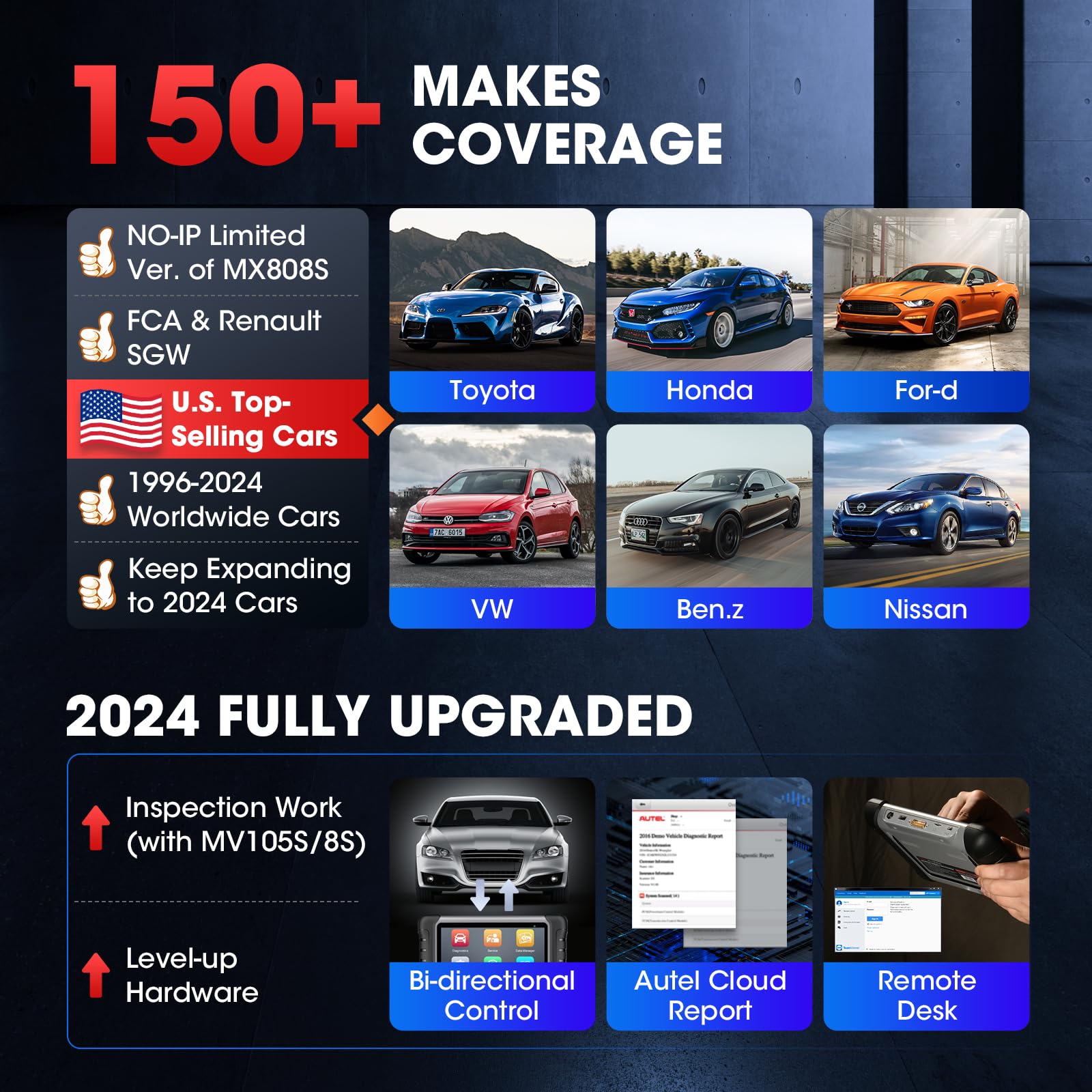 Mua Autel Scanner MaxiCOM MK808S: 2024 Bidirectional Tool as MK808BT ...