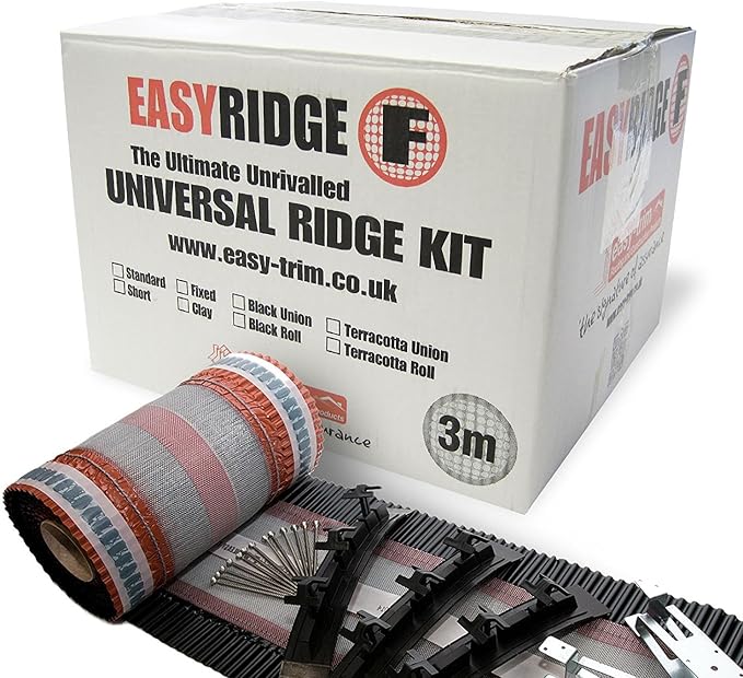 EasyRidge F Dry Fix Ridge Kit (6m) - Black: Amazon.co.uk: DIY & Tools