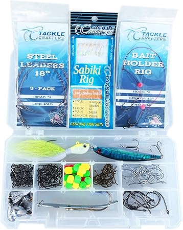 Amazon.com: Saltwater Lures Surf Fishing Gear Tackle Box Set - 146 pcs ...