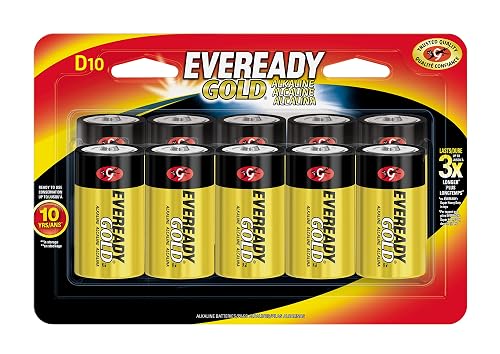 Eveready Gold D Cell Alkaline Batteries, Long-Lasting Reliable Power ...