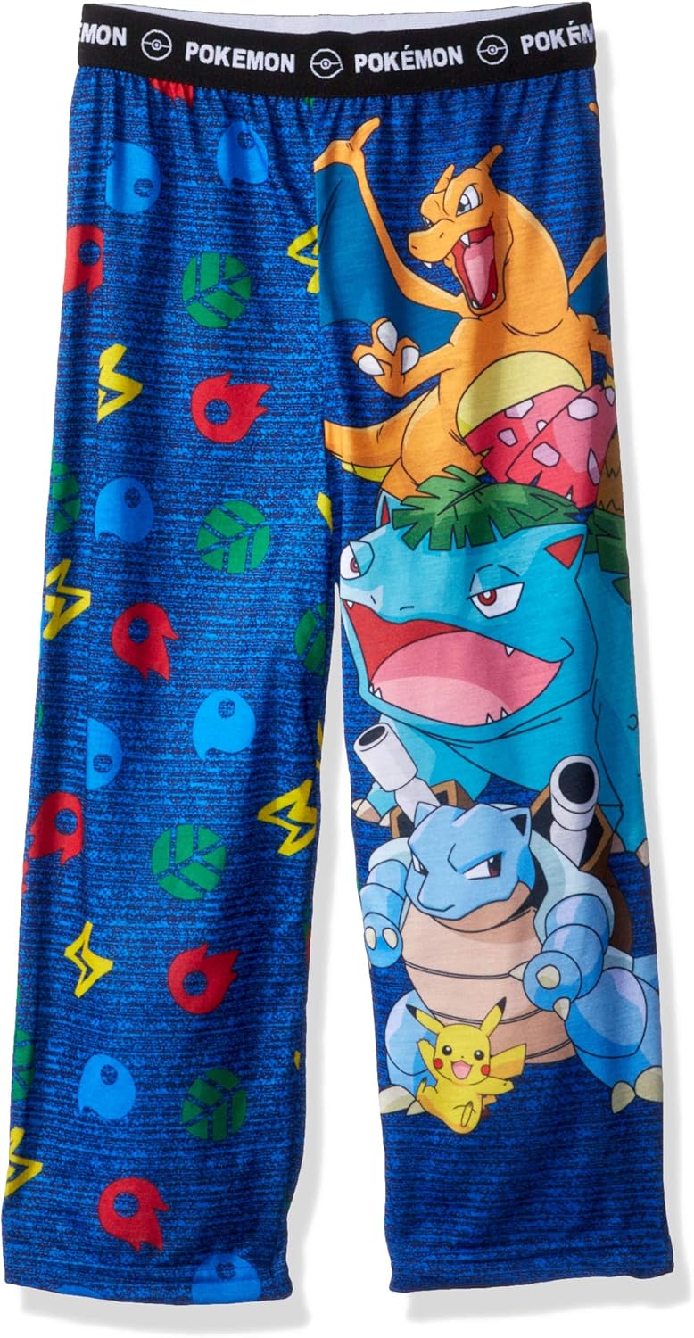 Amazon.com: Pokemon Boys' Big Evolve Lounge Pant, Original Blue, XL14 ...
