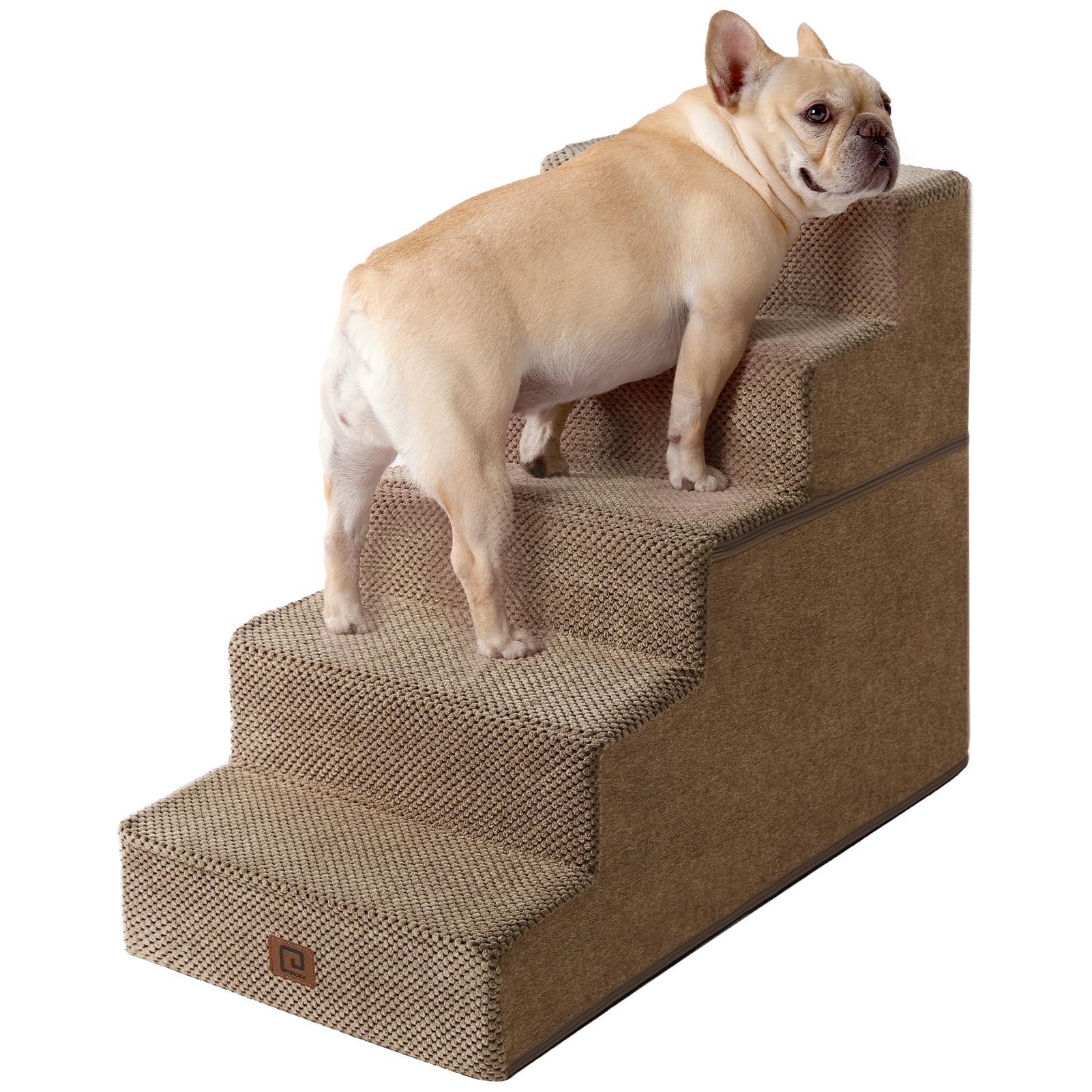 EHEYCIGA Dog Stairs for High Bed 22.5”H, 5-Step Dog Steps for Bed, Pet ...
