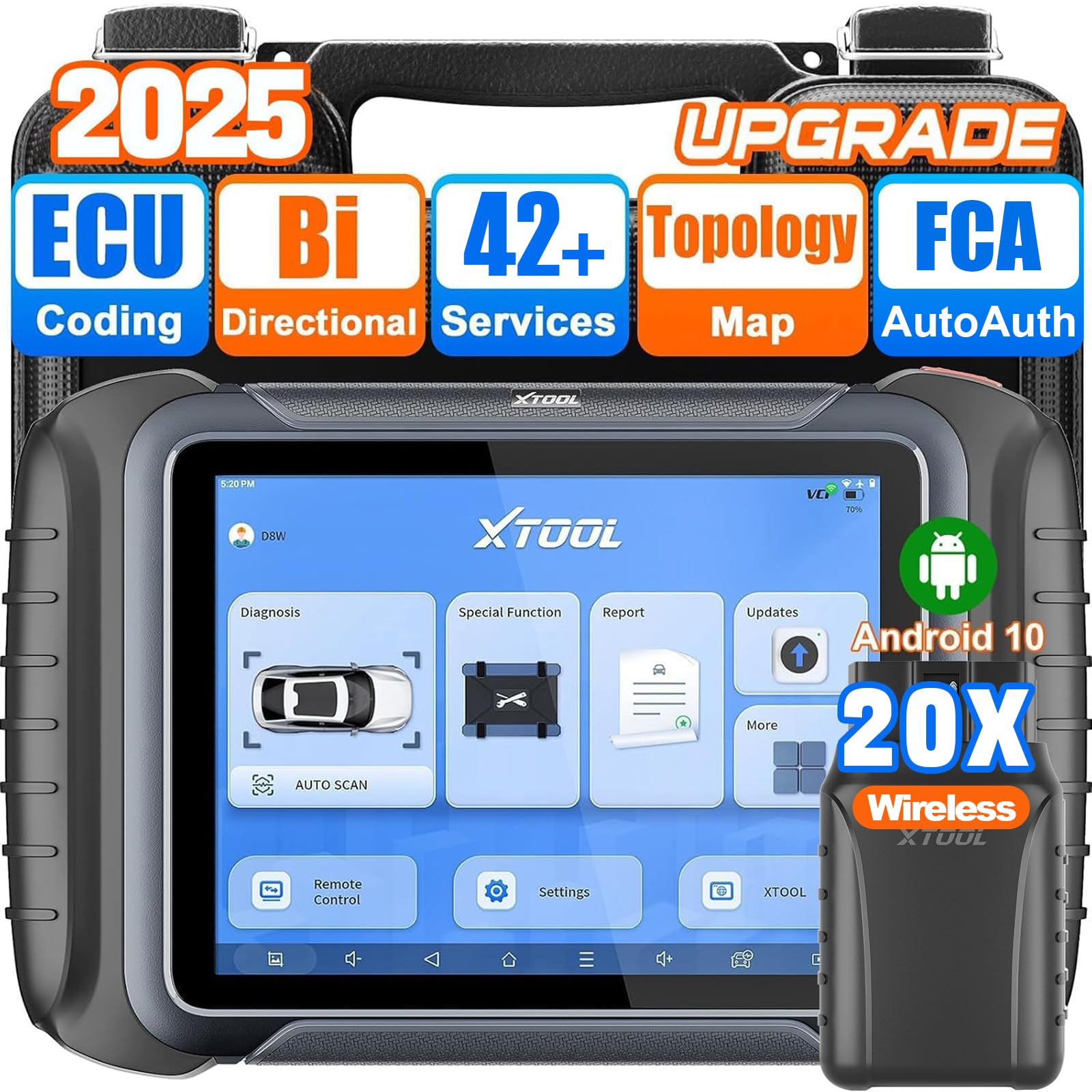 Mua XTOOL D8W Wireless Bidirectional Scan Tool, 2025 OBD2 Scanner with ...