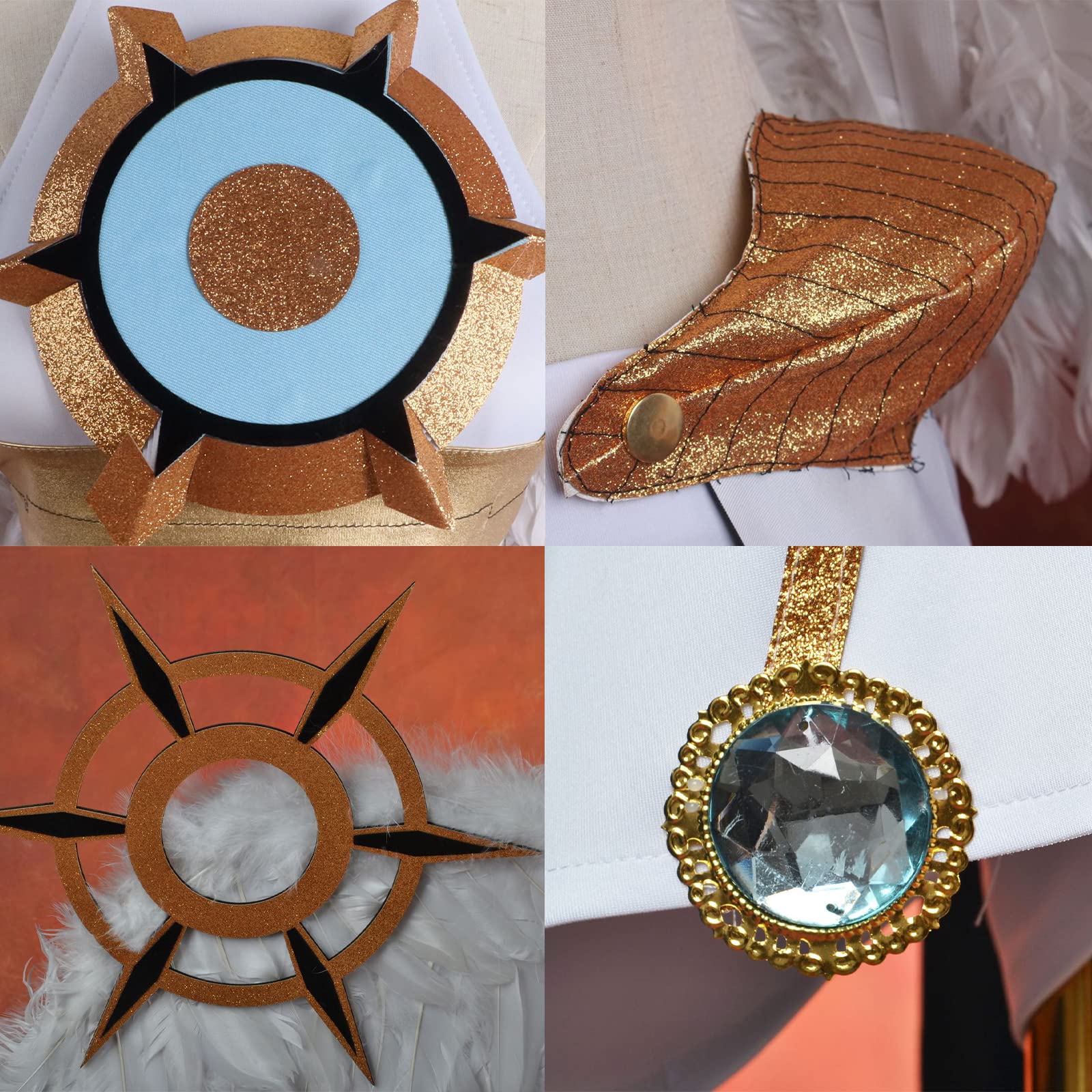 Weixu New Skin Barbatos Venti Cosplay Game Costume White Outfit With ...