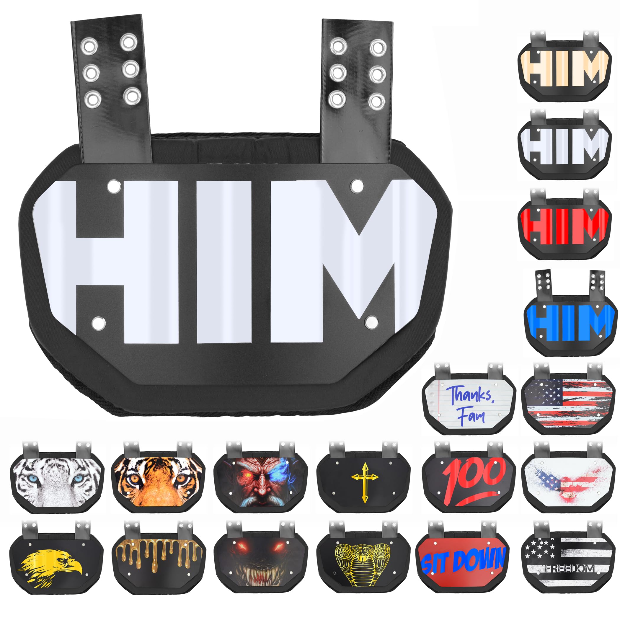 Sports Unlimited Football Backplate for Shoulder Pads - Universal Fit ...