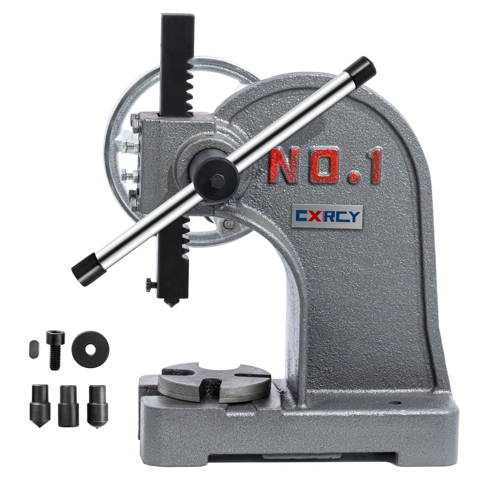 CXRCY Arbor Press 1 Ton with Hand Wheel, Cast Iron Heavy duty Manual ...