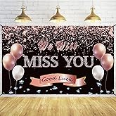 Amazon.com: Farewell Party Decorations for Men Women, We Will Miss You Banner Backdrop Going ...
