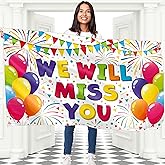 Amazon.com: BRAVITA Good Luck Banner - We Will Miss You Banner 5ft x 3ft - We Will Miss You ...