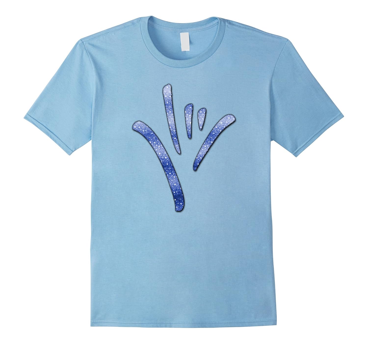 ASL – American Sign Language I love you T shirt – blue-TD – theteejob