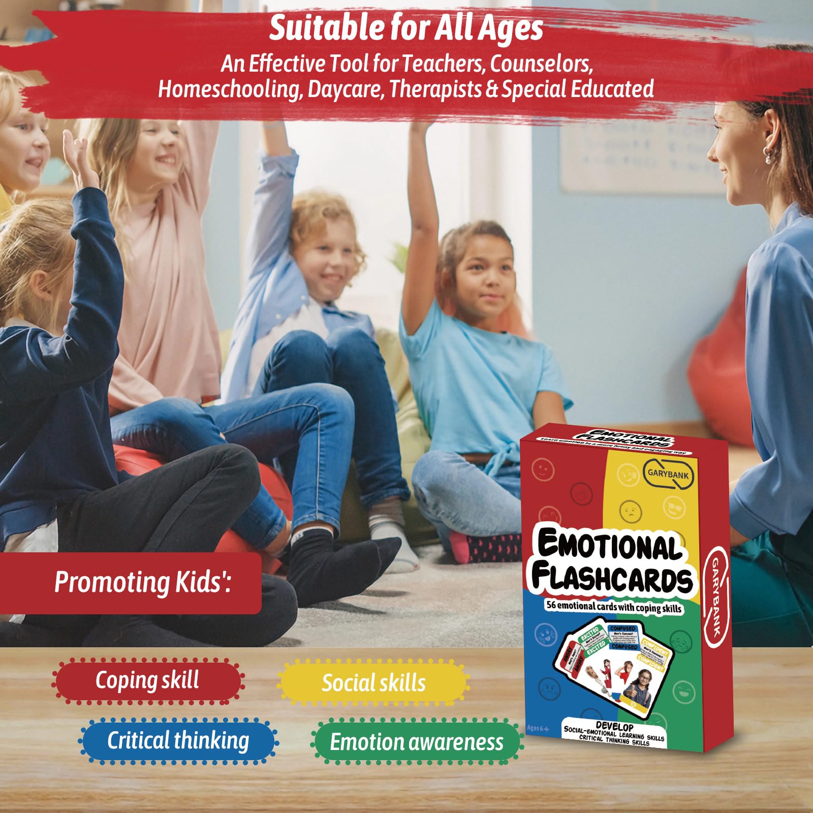 Mua Garybank Emotion Cards - 56 Social Emotions Flashcards Game for ...