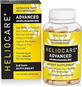 Amazon.com: Heliocare Advanced Nicotinamide B3 Supplement: Niacinamide ...