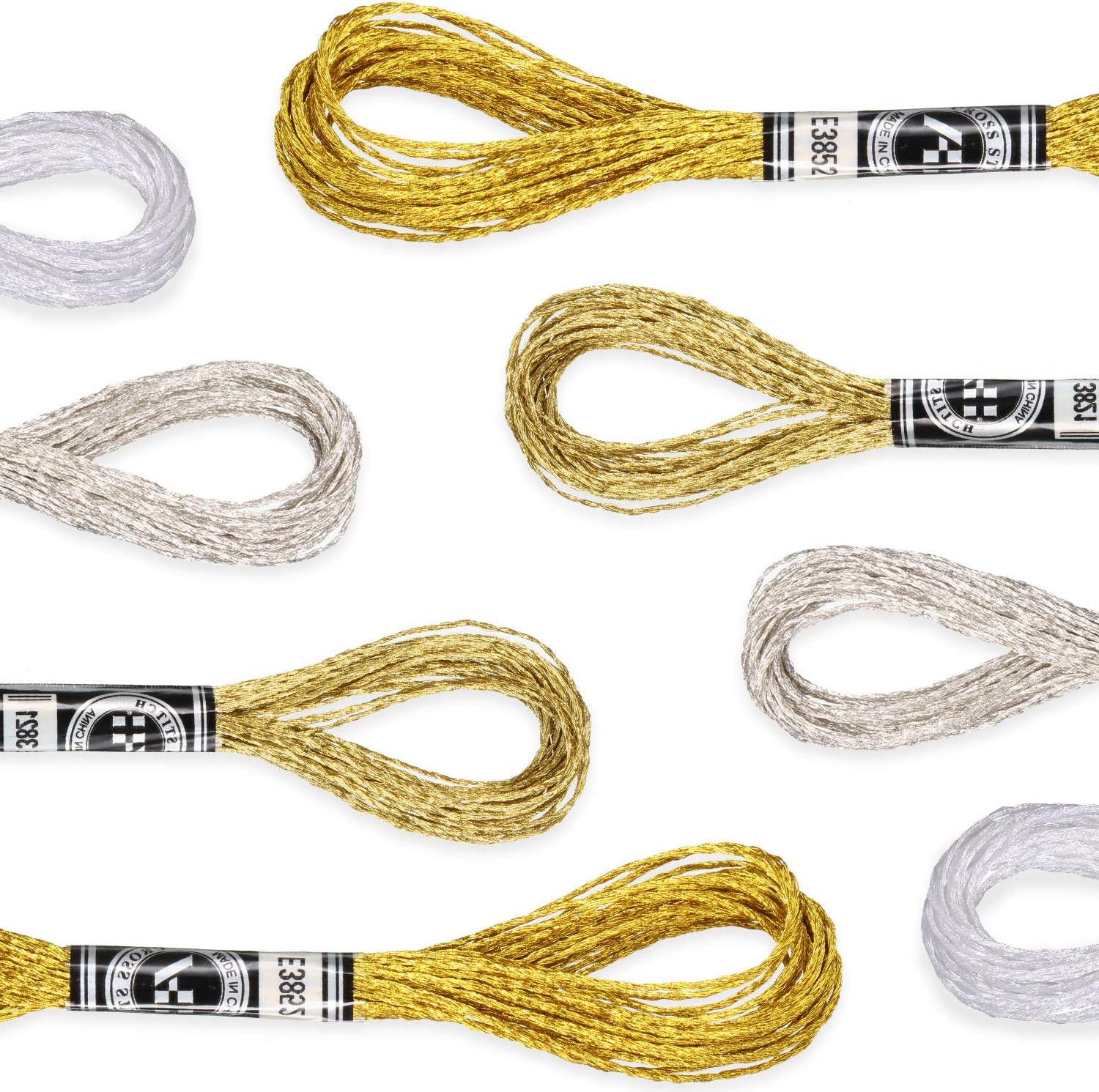 Materiali per hobby creativi WILLBOND 24 Matasse Fili da Ricamo ...