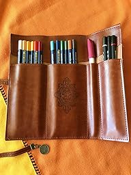 1x Stifte Etui PU Leder Stifteetui Pencilcase Stifttasche Kosmetik ...