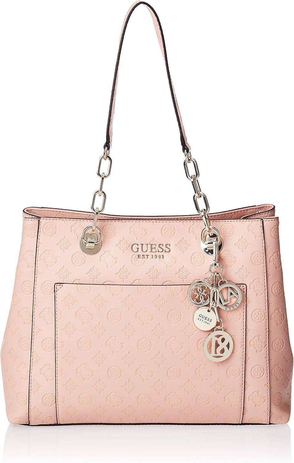 GUESS Women's Ilenia Girlfriend Carryall Shoulder Bag, Peach, One Size ...