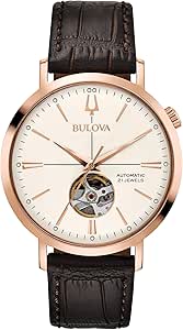 Amazon.com: Bulova Classic Automatic Men's Stainless Steel with Brown ...