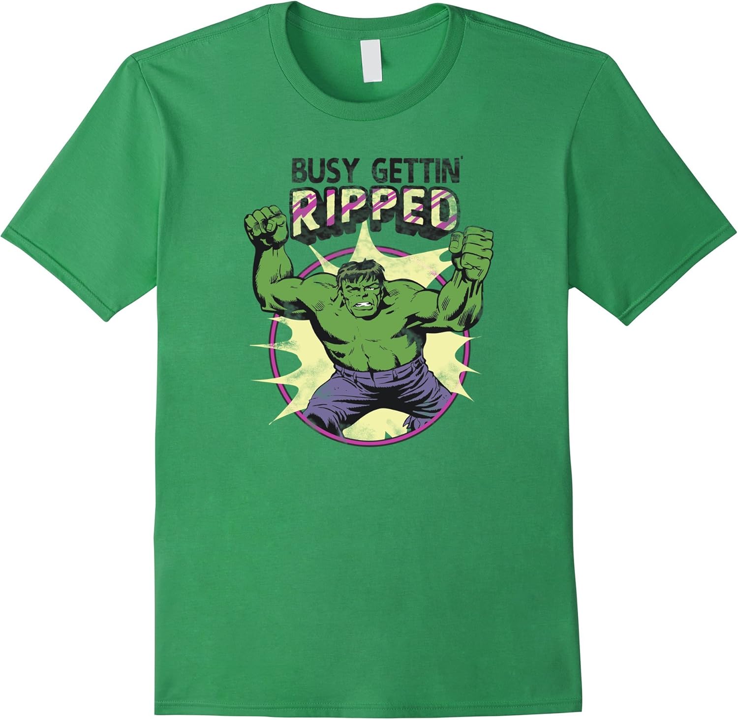 Amazon.com: Marvel Hulk Getting Ripped Graphic T-Shirt Adult: Clothing