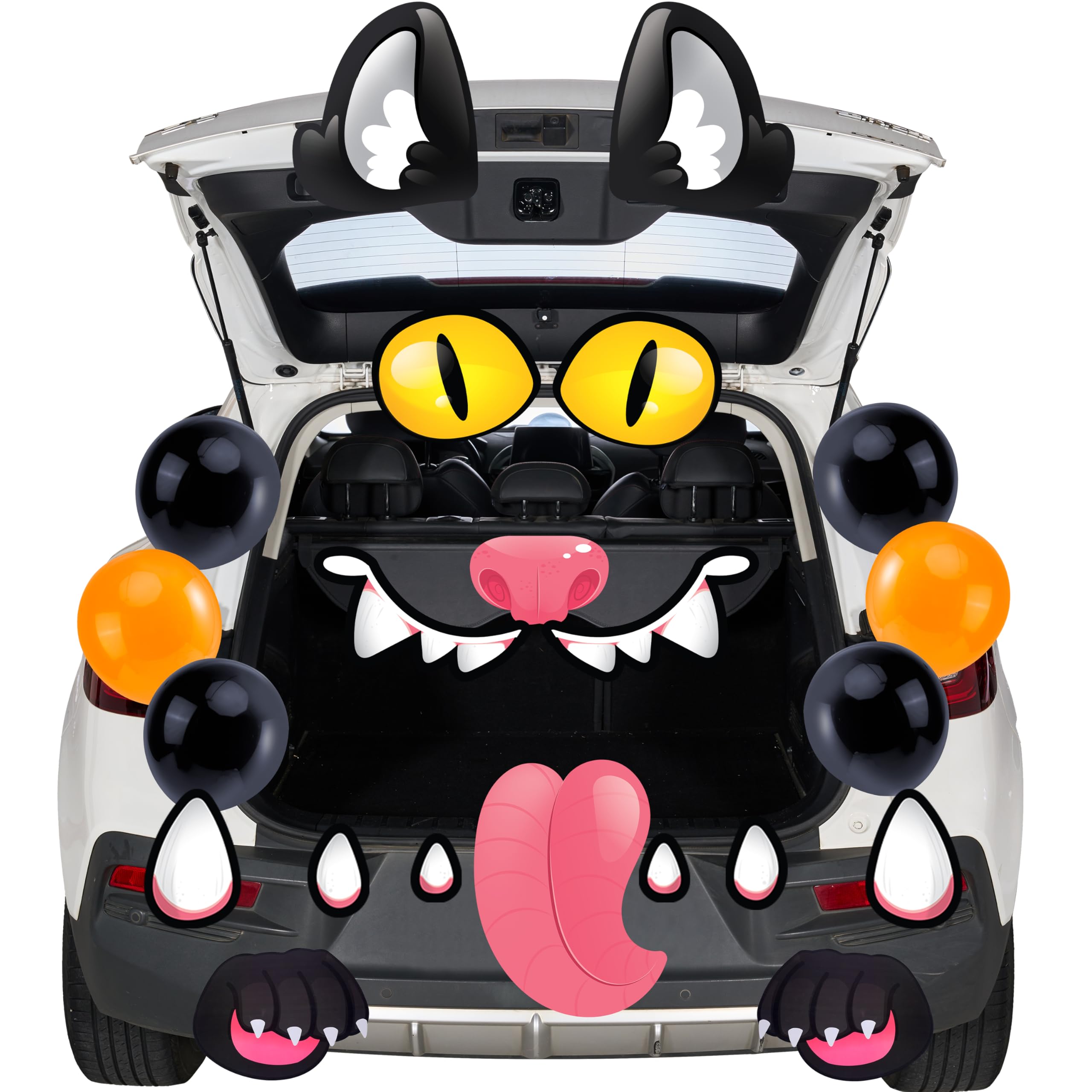 JOYIN Halloween Black Cat Trunk or Treat Car Decorations Kit for SUV ...