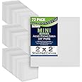 US Art Supply 2" x 2" Mini Professional Primed Stretched Canvas 6 packs ...