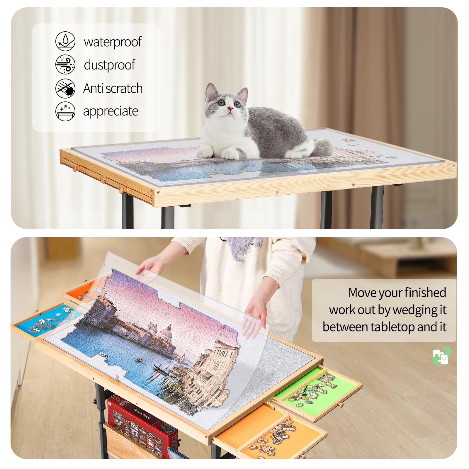 Mua EASYEGO 1500 Piece Jigsaw Puzzle Table with Legs for Adults, 5 ...