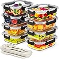 Amazon.com: Sorbus 16pc (8 Rectangular 35oz Food Storage Containers and ...