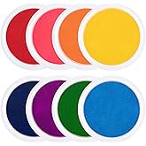 Amazon.com: Peohud 7" Large Round Craft Ink Pad, 8 Colors Washable ...