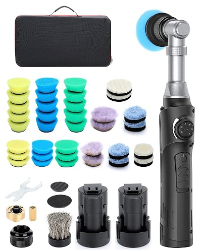 Mini Polisher w/ 2 Batteries, Cordless Polisher Small Buffer Car ...