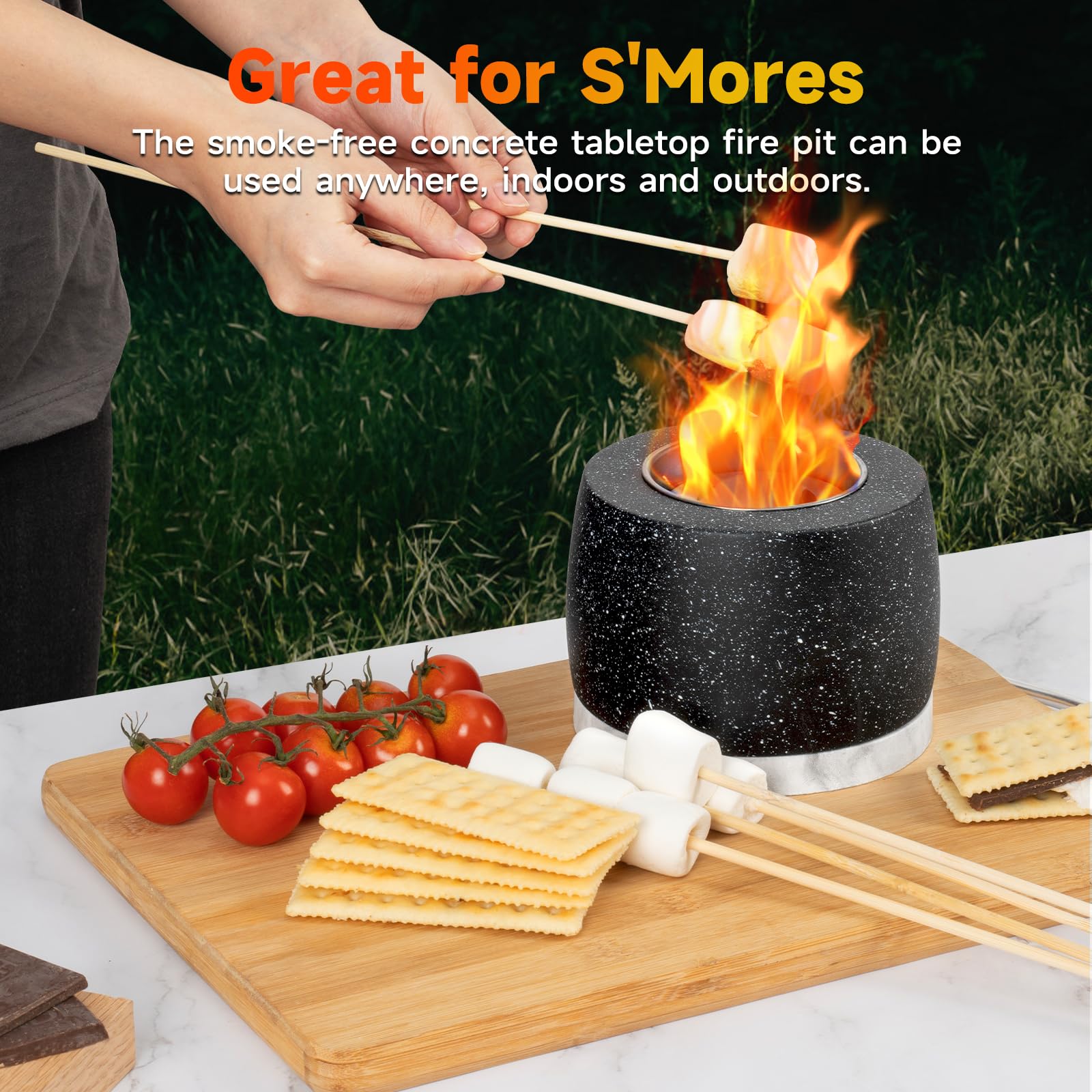 Mua Cogesu Tabletop Fire Pit, Portable Concrete Fire Pit, Fire Bowl ...