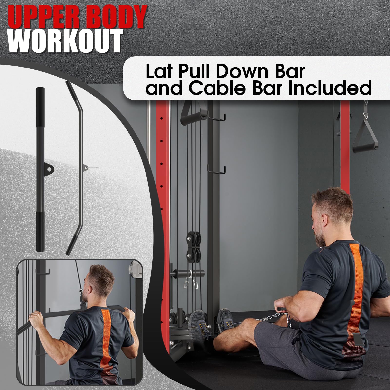 Mua syedee Cable Crossover Machine, Functional Trainer with 17 ...