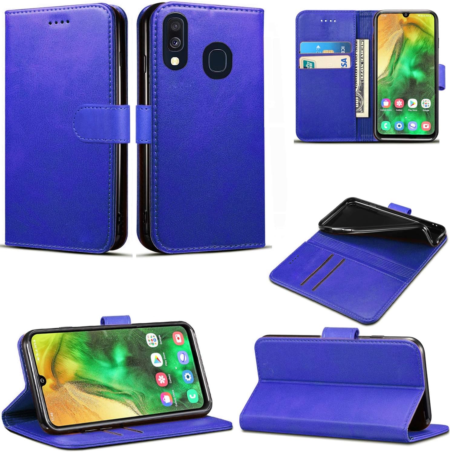 Case Compatible with Samsung Galaxy A40 Leather Case: Amazon.co.uk ...
