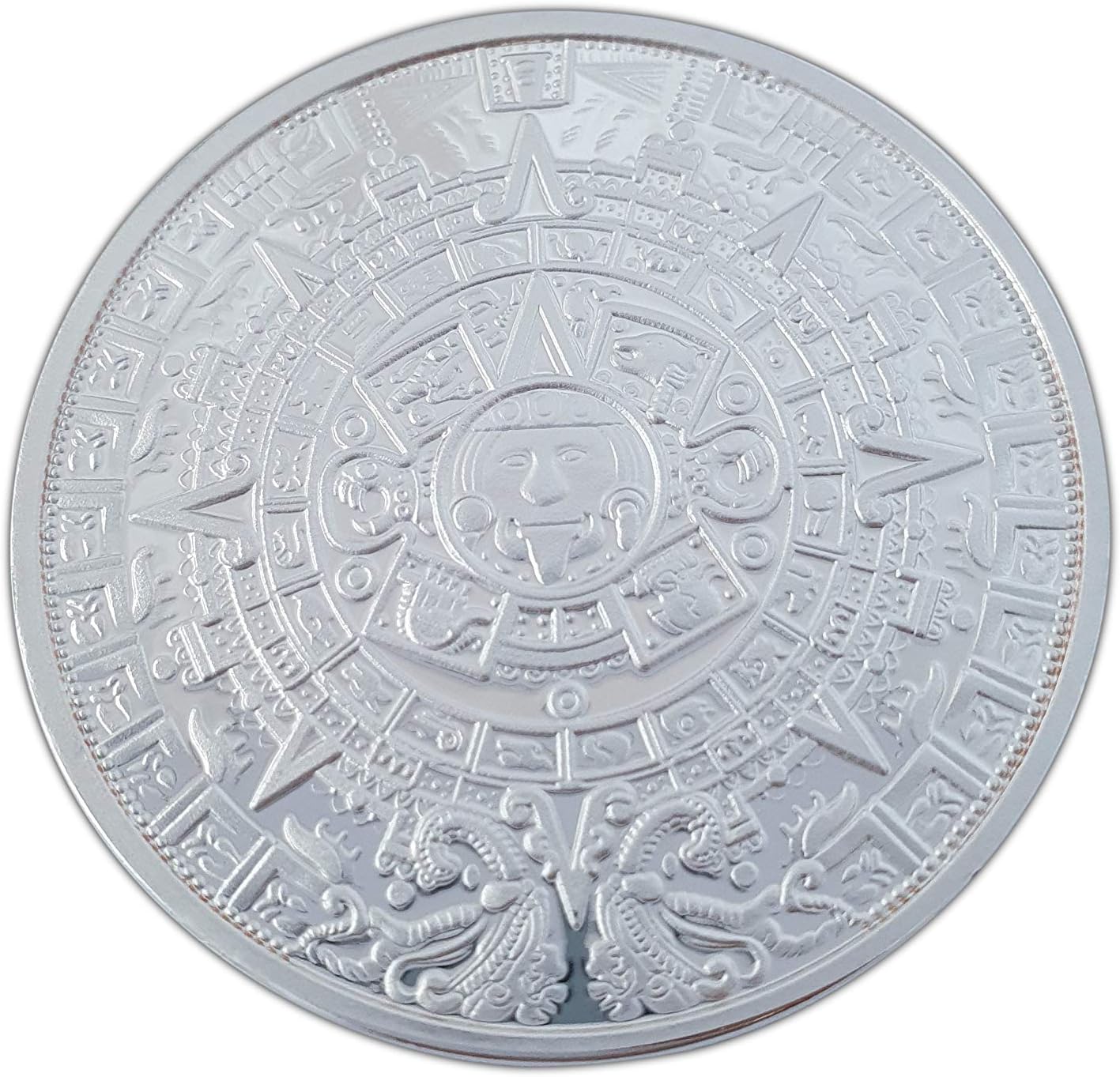 Enjoy#Yourself Rare Silver Colour Aztec Mayan Calender Commemorative ...