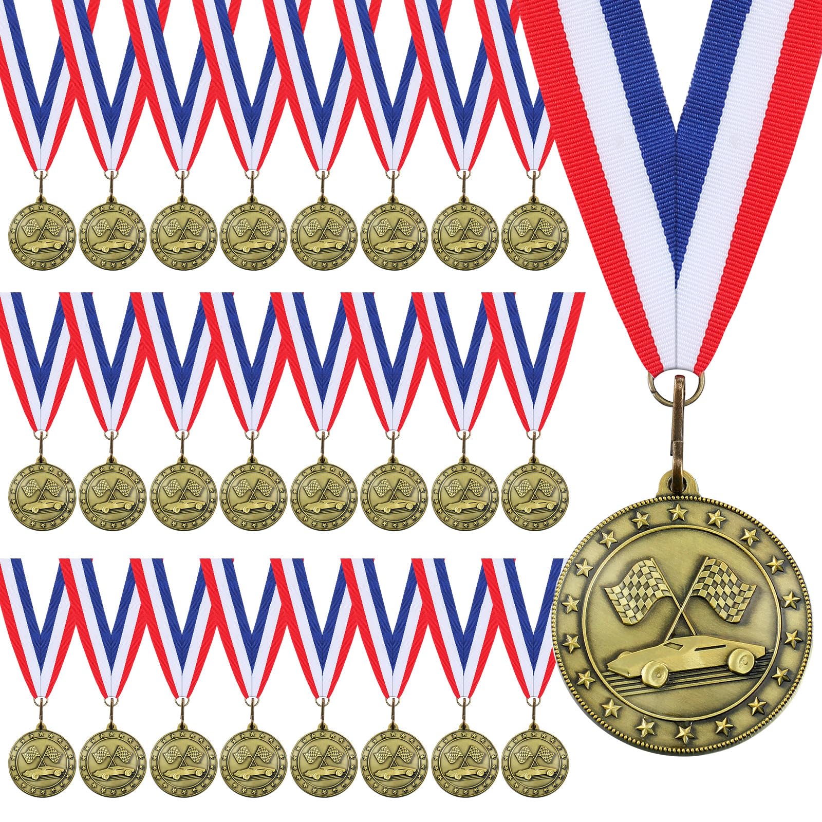 Loetere 12 Pack Race Car Derby Medals Scout Car Derby Trophy Cub Scout ...