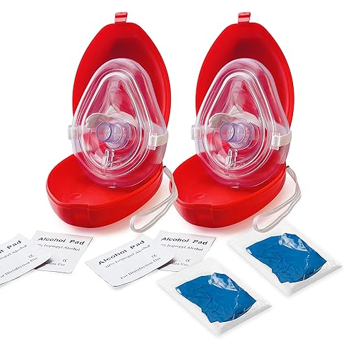 EMS XTRM Medical CPR Mask - CPR Pocket Resuscitator Mask, Oxygen Inlet ...