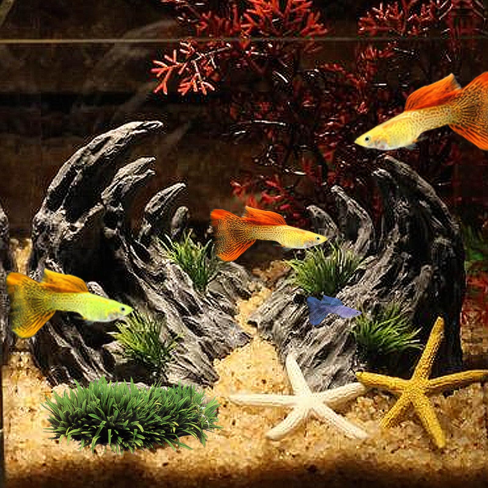 VMCN Aquarium Decoration for Fish Tank Rock Cave Aquarium Ornament ...