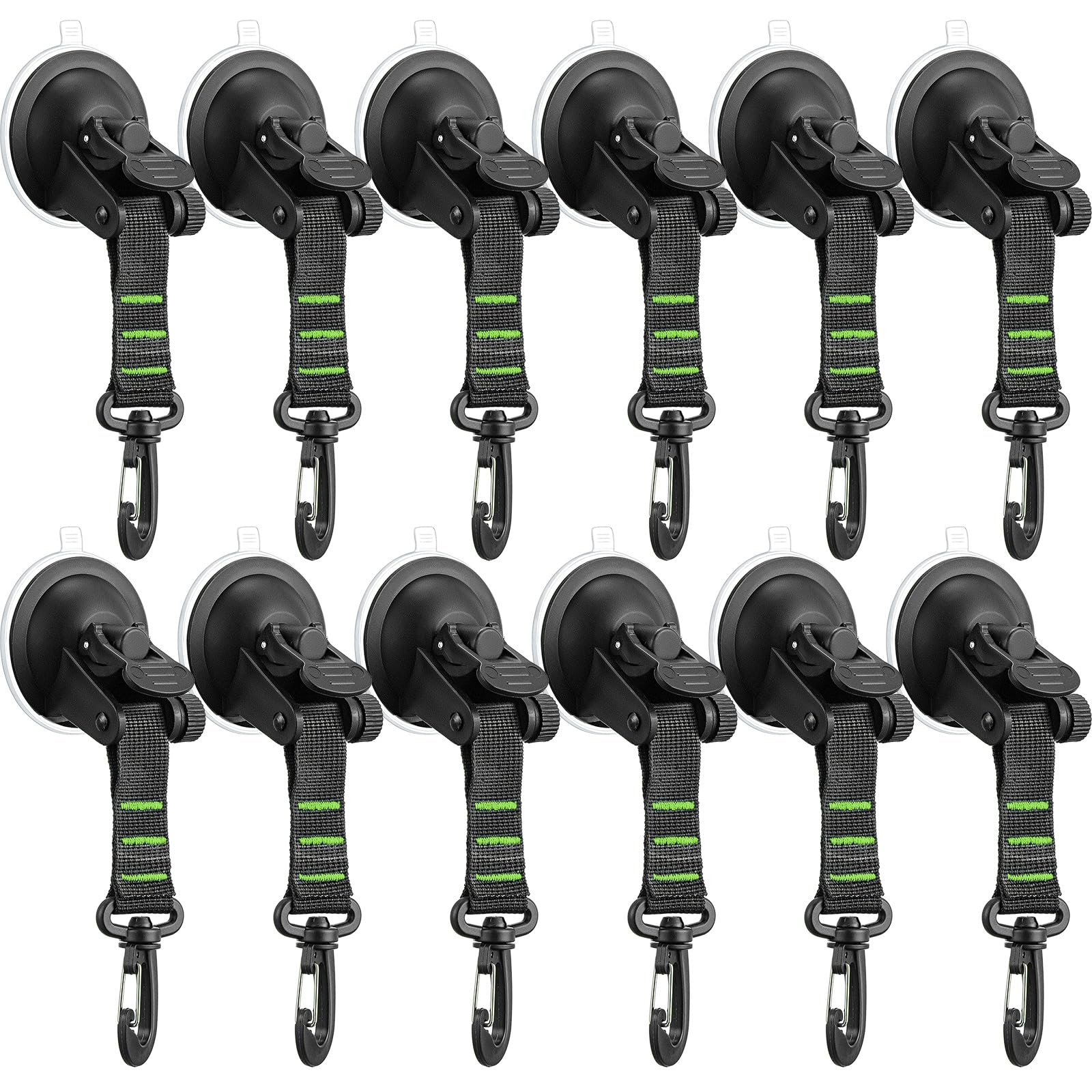 Maitys 12 Pcs Heavy Duty Suction Cups with Hooks Tie Down Strong ...