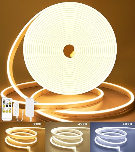 Lamomo LED Strip Lights, Tunable White Neon Rope Lights with Remote, 32 ...