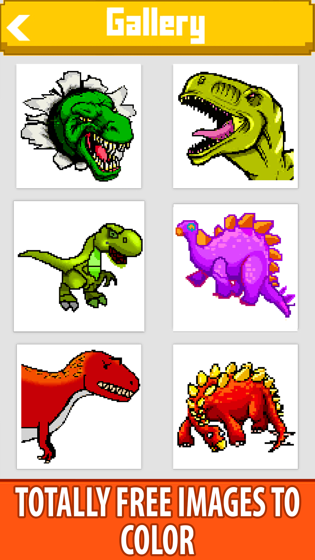 Dinosaurs Pixel Art - Paint by Number, Sandbox Coloring Pages:Amazon ...