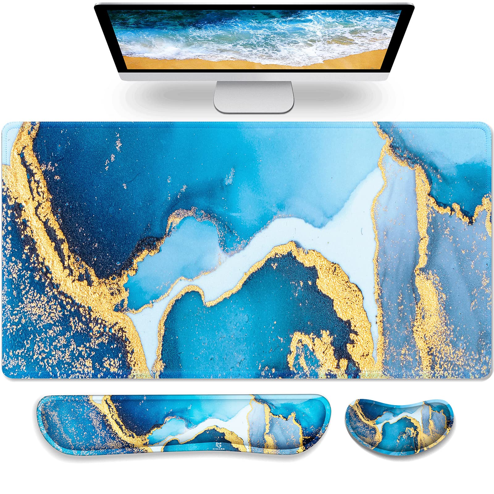 Mua Gimars 3 in1 Mouse Pad and Keyboard Wrist Rest, Large Gaming Mouse ...