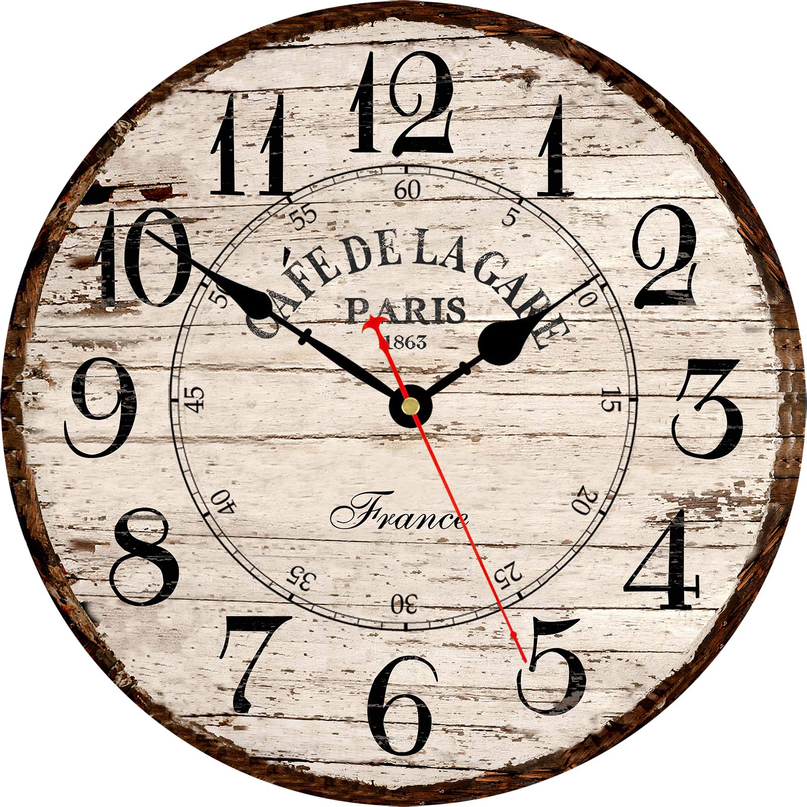 Mua Retro Paris Cafe Wall Clock, 14 Inch, French Country Style, Silent ...