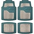 Amazon.com: PIC AUTO Heavy Duty Rubber Floor Mats, Olive & Smoke Car ...