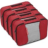 AmazonBasics Packing Cubes - 2 Medium and 2 Large (4-Piece Set), Blue ...