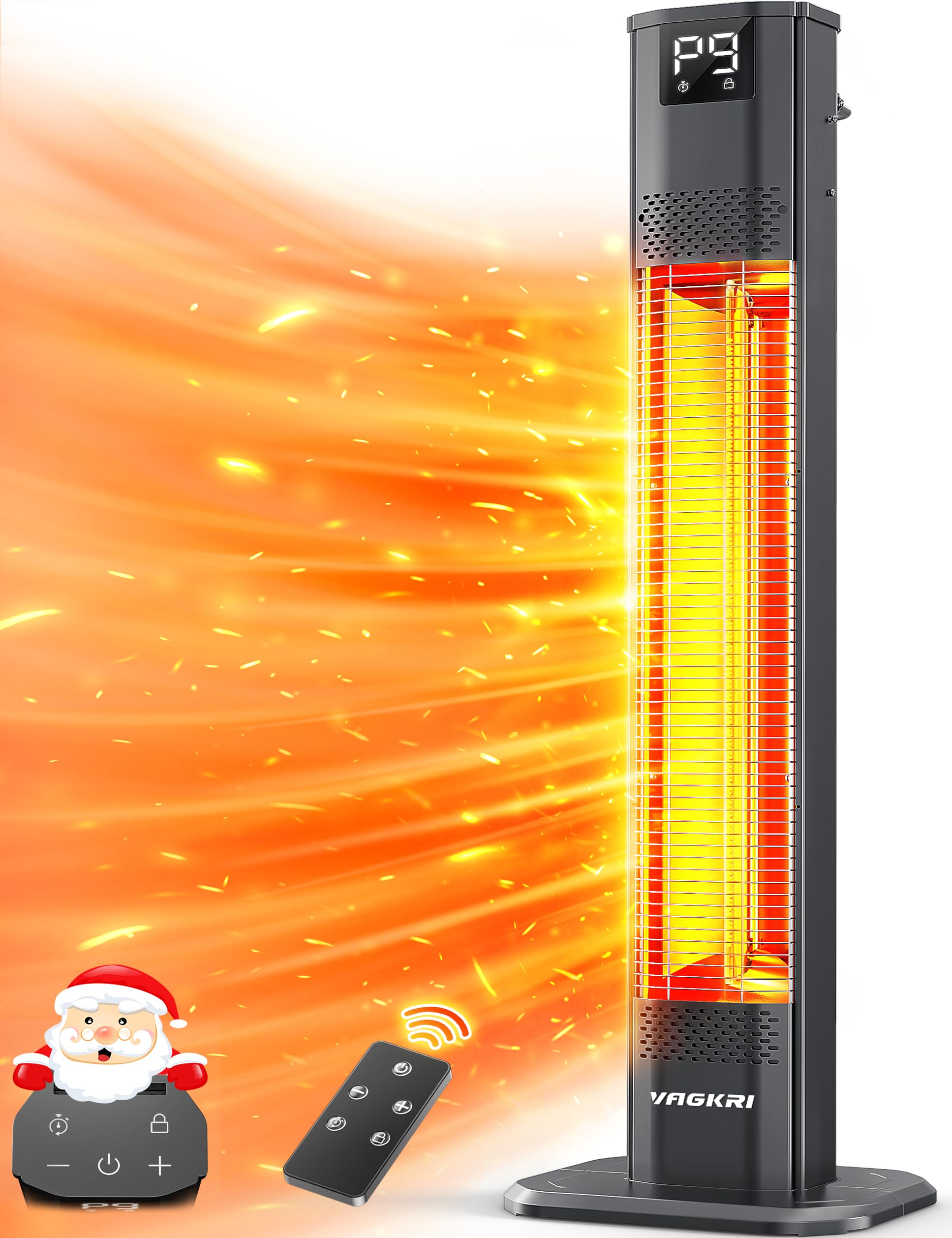 VAGKRI Outdoor Heaters, 1s Heating Carbon Infrared Patio Heaters With ...