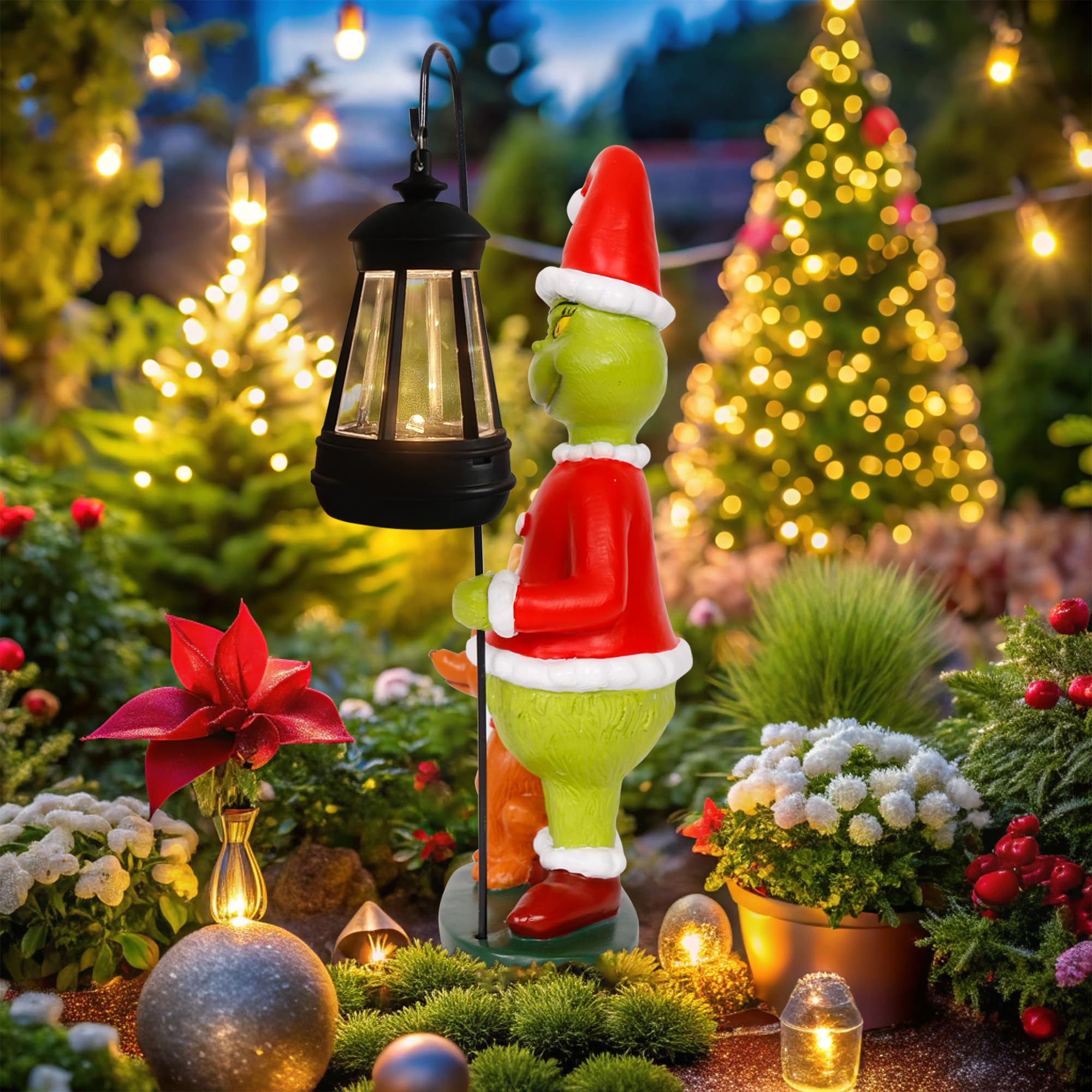 PopMeme Christmas Decoration Garden Statues with Solar Lights-Home ...