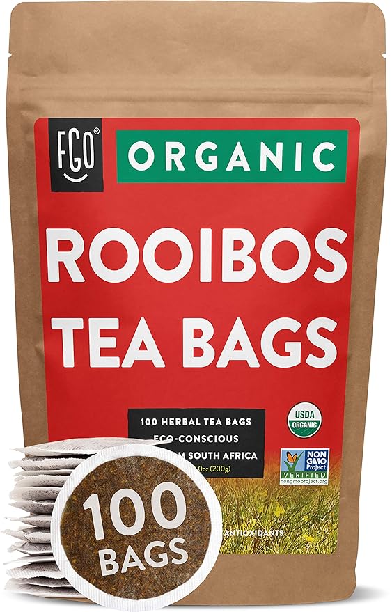 Amazon.com : Organic Rooibos Tea Bags | 100 Tea Bags | Eco-Conscious ...