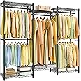 Amazon.com: SONGMICS Heavy-Duty Clothes Rack, Garment Rack, Portable ...