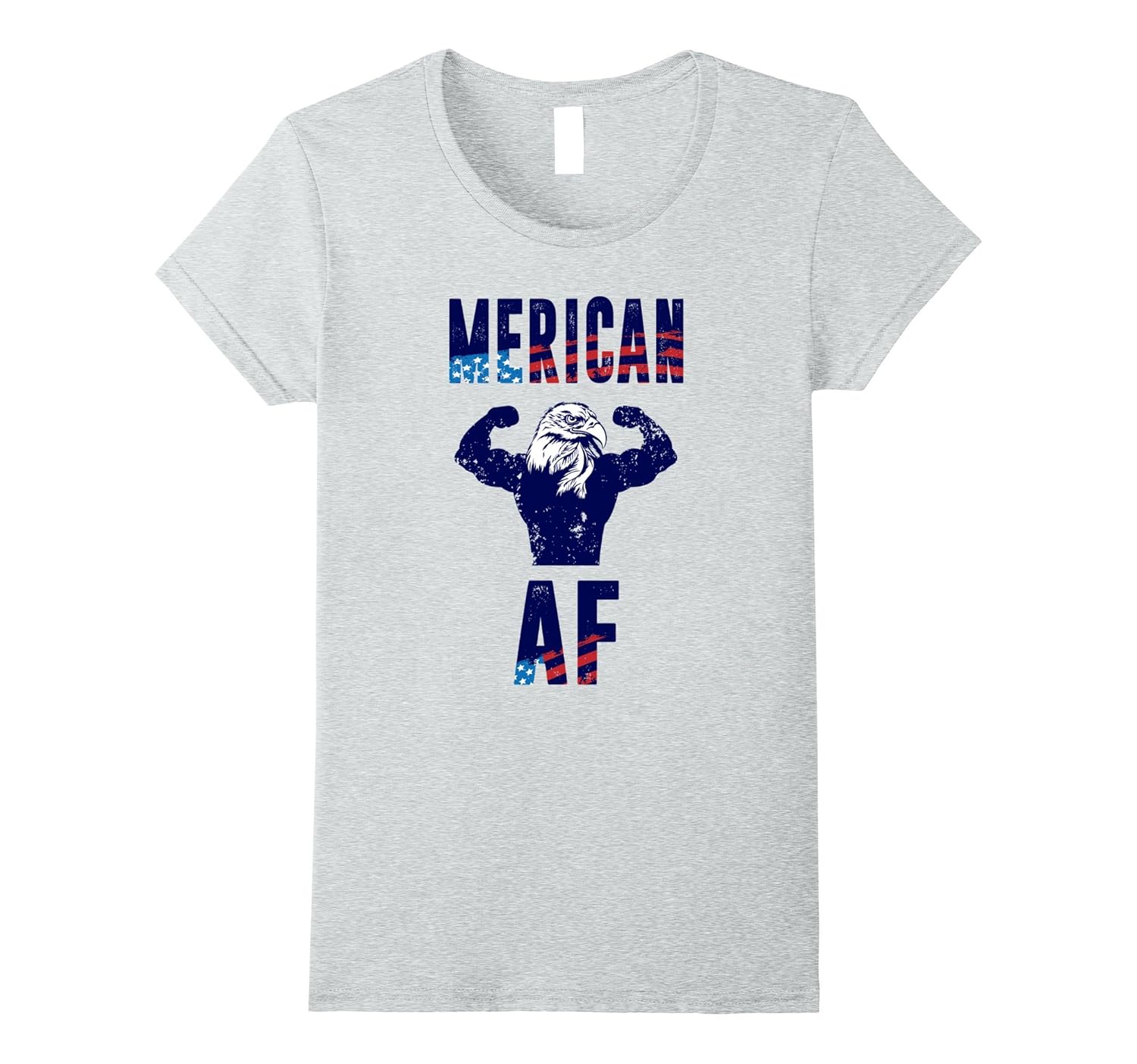 American AF American Eagle Shirt with American Flag-4LVS