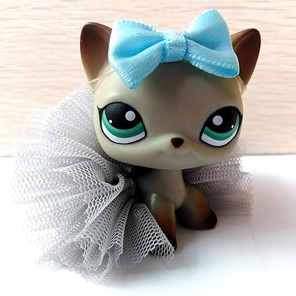 2pcs #363 Short Hair Cat Littlest Pet Shop LPS #391 Green Eyes Collie ...